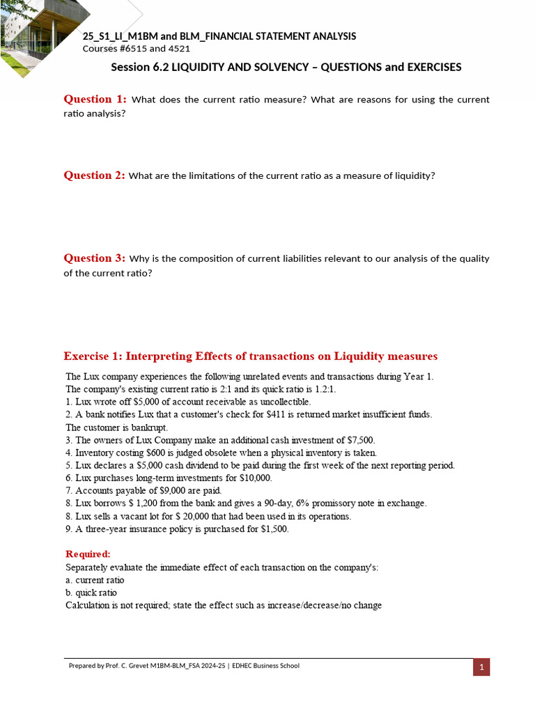 Fsa Exercicio Enunciado | PDF | Balance Sheet | Equity (Finance)