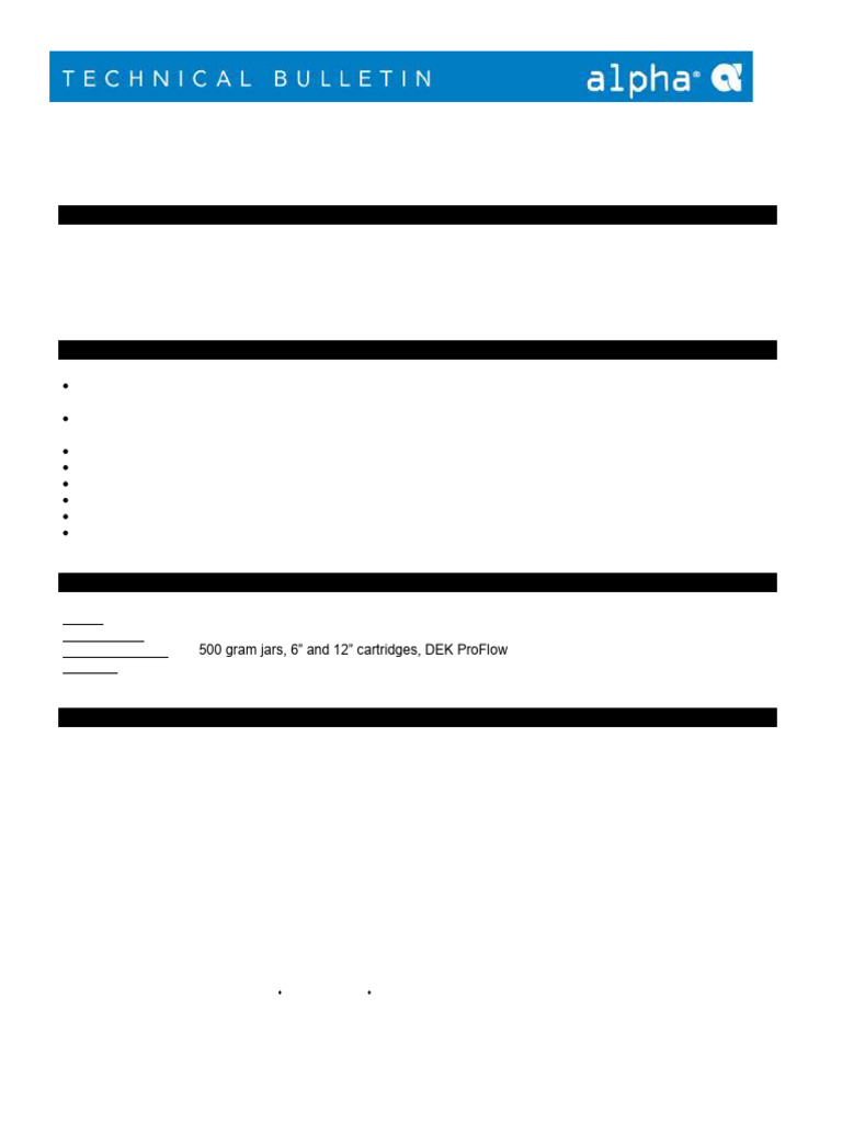Alpha Om 6106 Soldering Paste | PDF | Materials