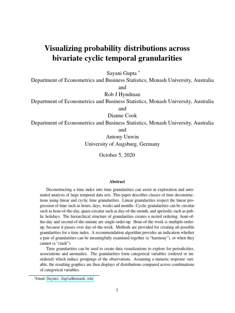 Visualizing Probability Distributions Across Bivariate Cyclic Temporal Granularities | PDF ...