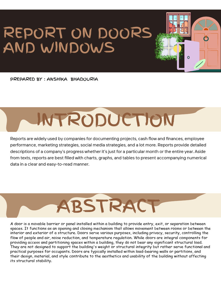 Comprehensive Door and Window Report | PDF | Door | Fiberglass