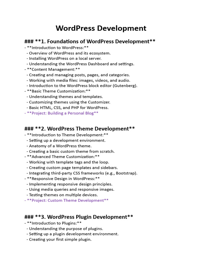 WordPress Development | PDF | Word Press | World Wide Web