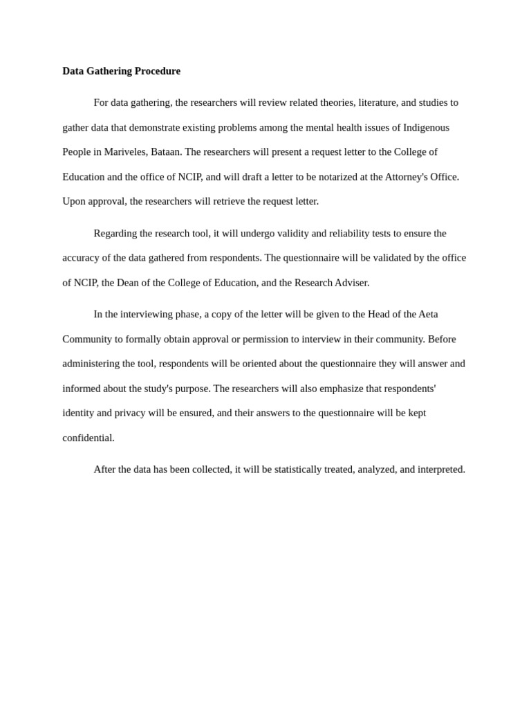 Data Gathering Procedure | PDF | Social Science | Self-Improvement