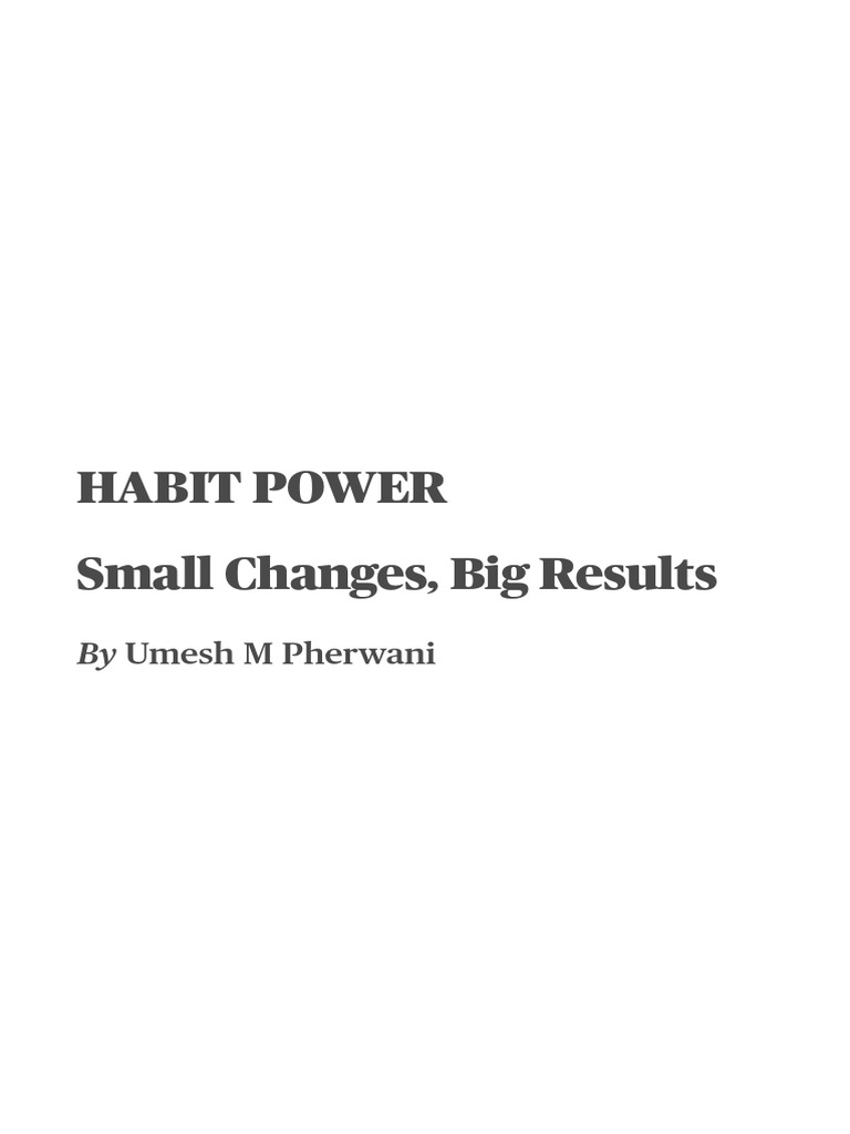 Habit Power PDF | PDF | Habits