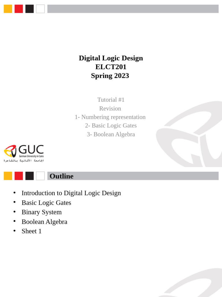 Digital Logic Design Overview and Basics | PDF | Logic Gate | Boolean ...