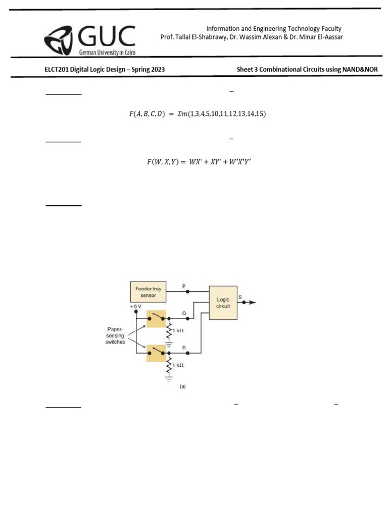Sheet3 (DONE) | PDF | Logic Gate | Computer Science
