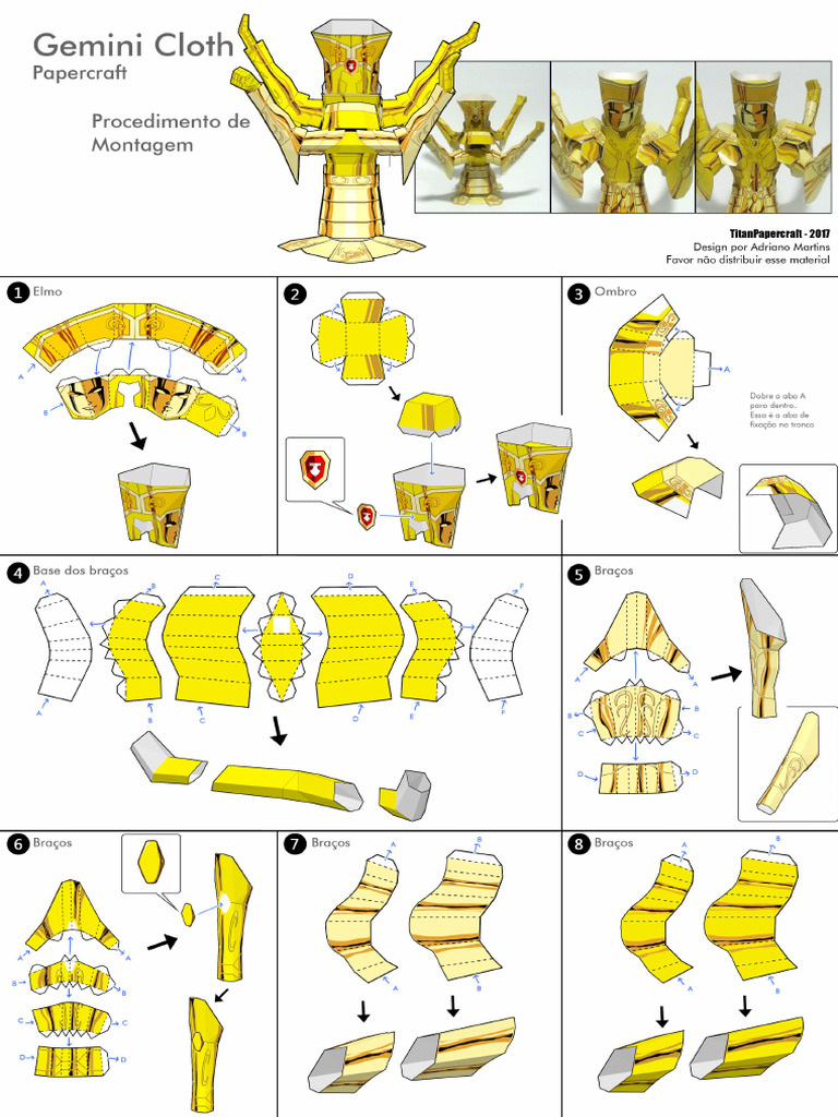 Gemini Cloth Papercraft Instru 231 245 Es TitanPapercraft | PDF