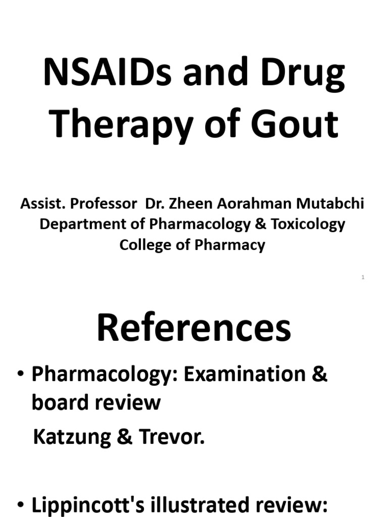 Nsaids & Gout - 024 | PDF | Nonsteroidal Anti Inflammatory Drug | Aspirin
