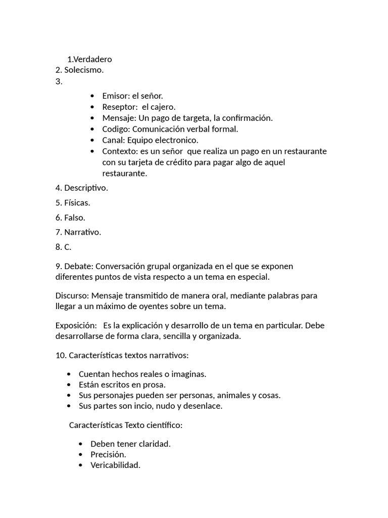 Elementos y Características Textuales | PDF