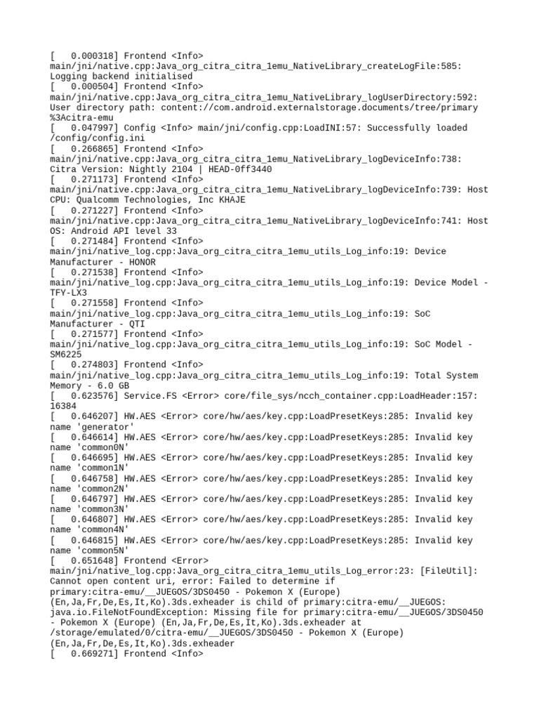 citra_log | PDF | System Software | Software