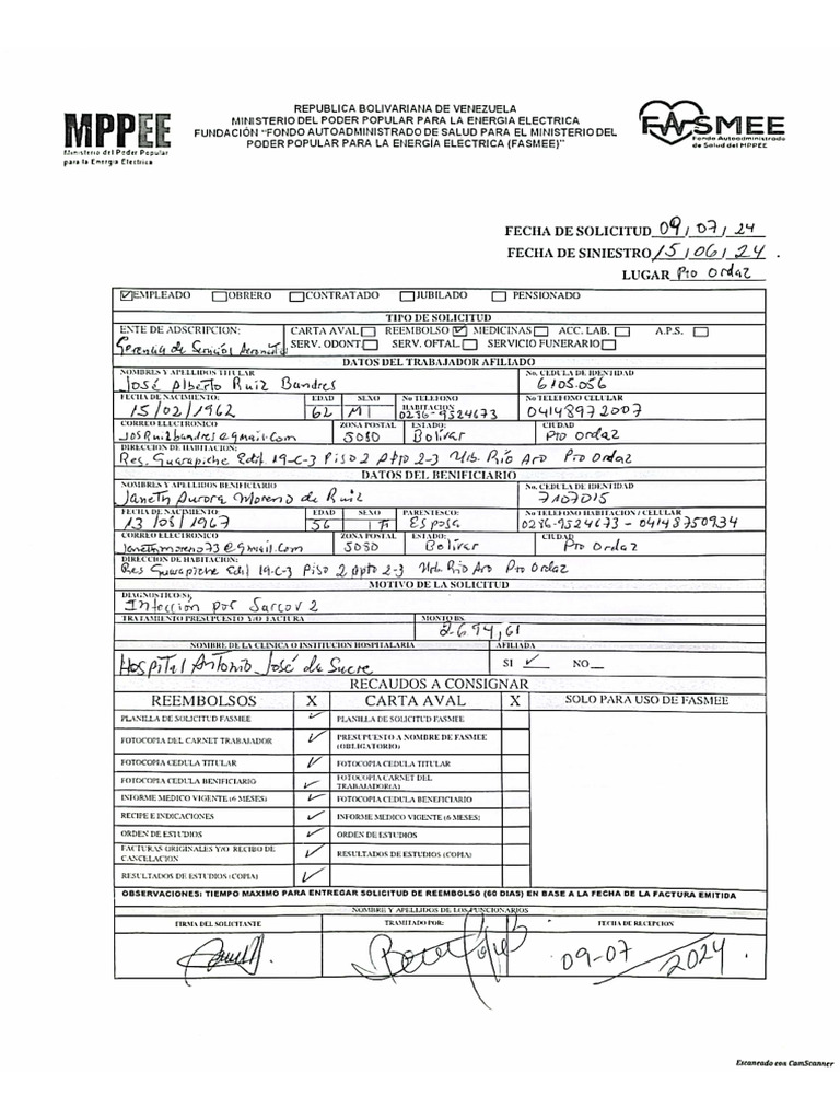 Documentos FASMEE Janeth Moreno 2024 | PDF