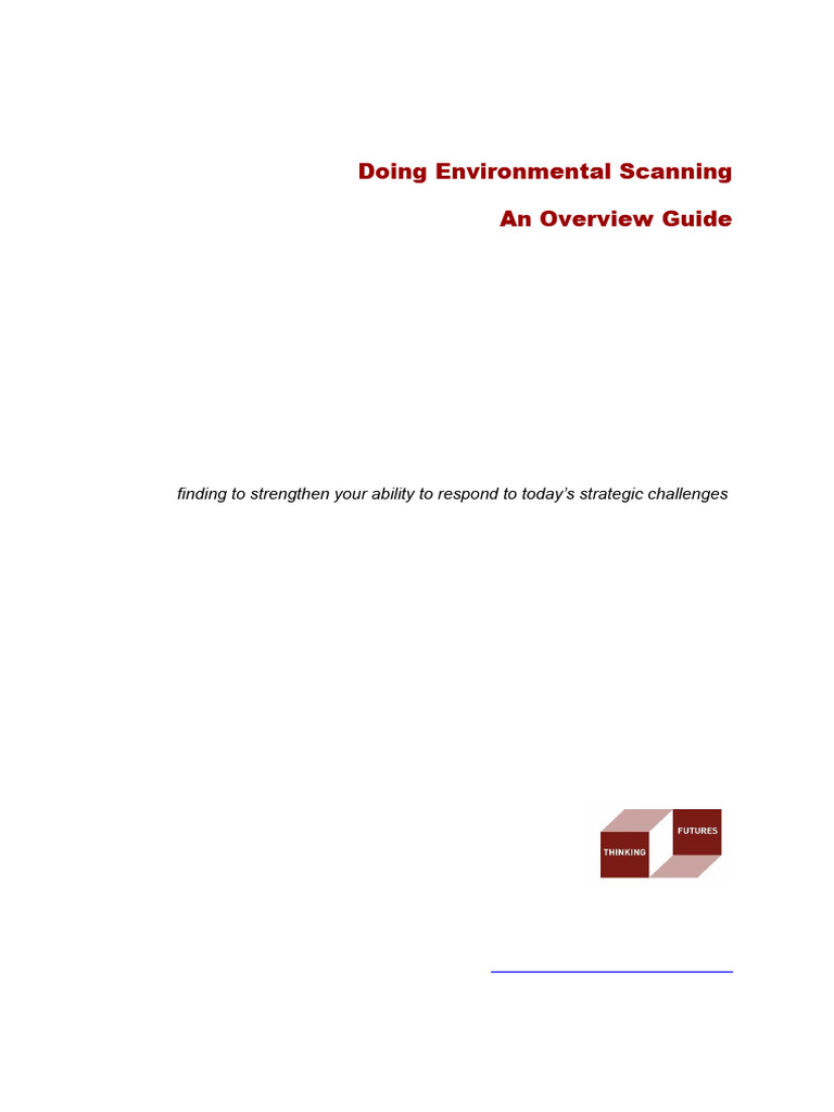 Environmental Scanning Overview Guide | PDF | Strategic Planning | Scenario Planning