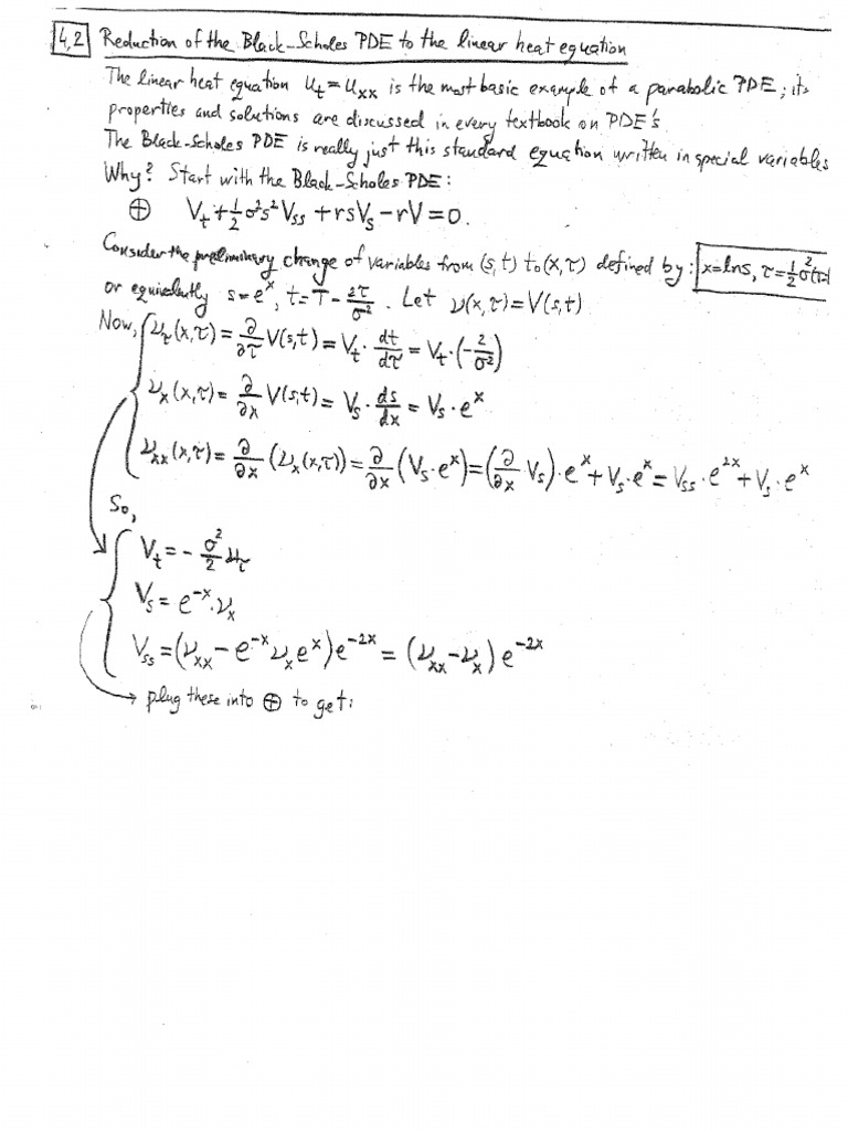 Black Scholes PDE | PDF