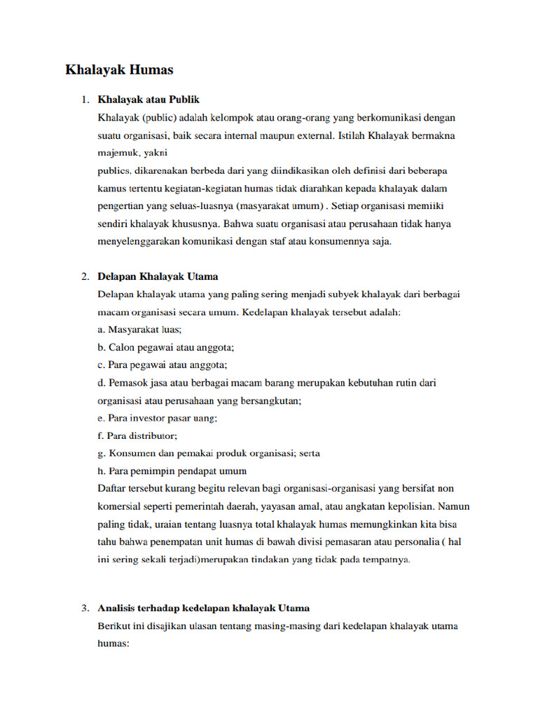 Khalayak Humas | PDF