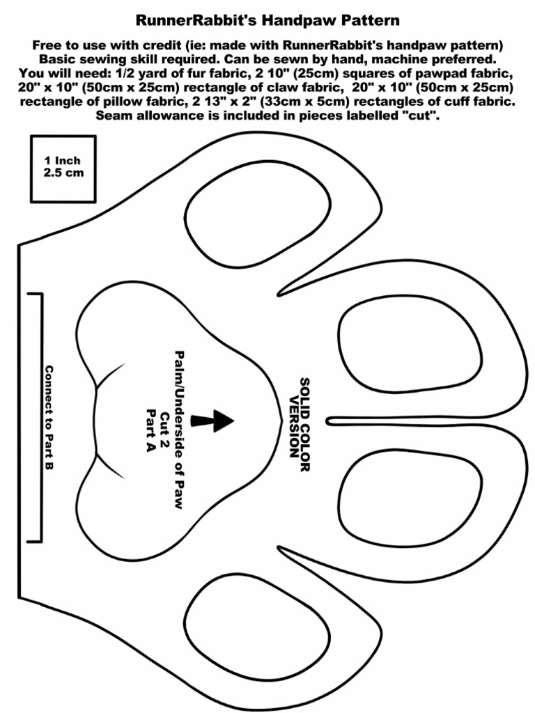 RunnerRabbit's Handpaw Pattern | PDF