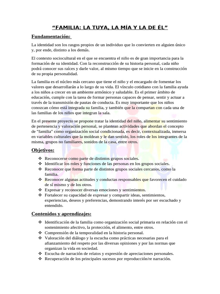 Familia Proyecto CS Soc. | PDF | Grupo social