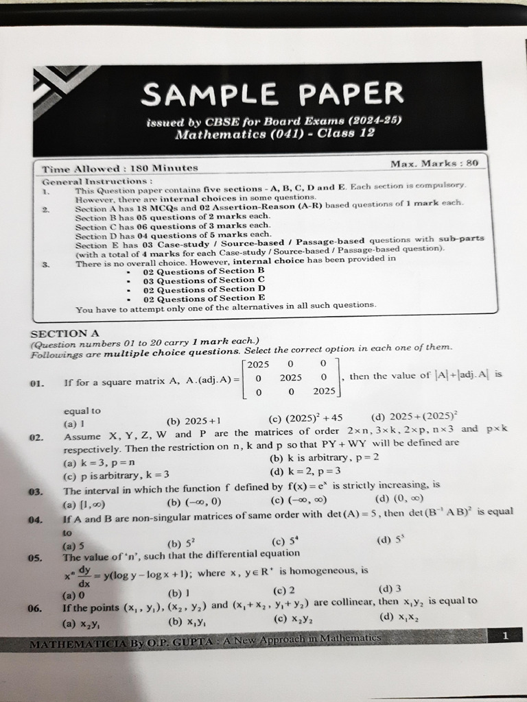 2025XIISQ | PDF | Function (Mathematics) | Derivative