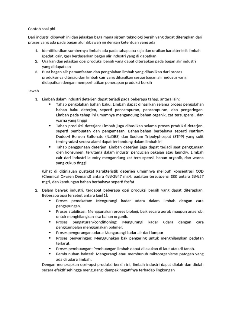 Contoh Soal Pbi | PDF