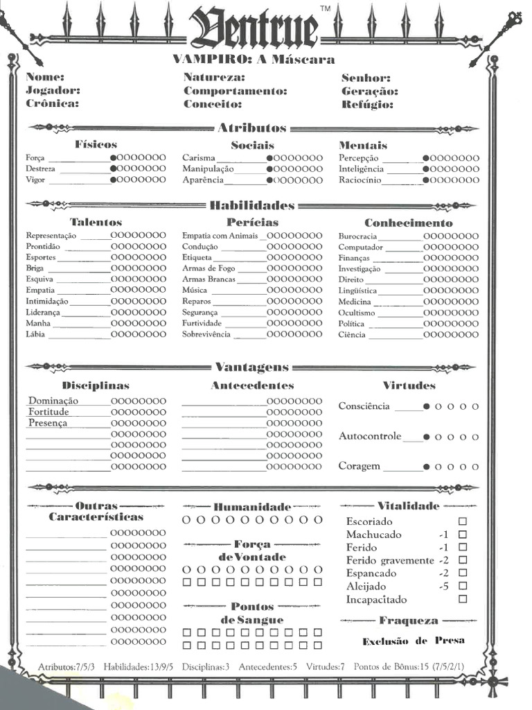 Ficha Ventrue 2ed | PDF