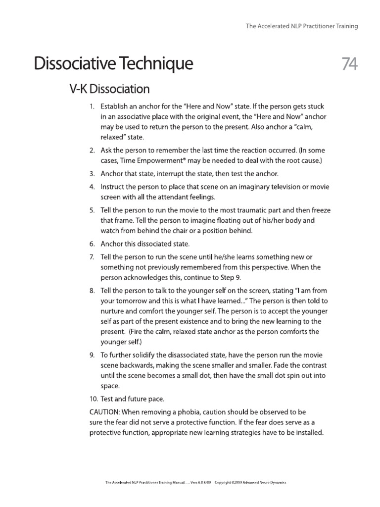 Dissociative Technique | PDF
