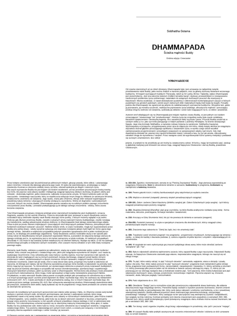 Dhammapada Book | PDF