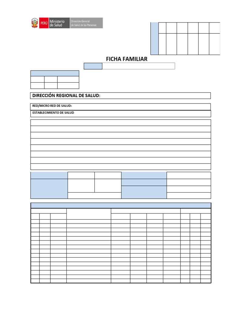 ULTIMO Ficha Familiar Abreviada | PDF | Familia