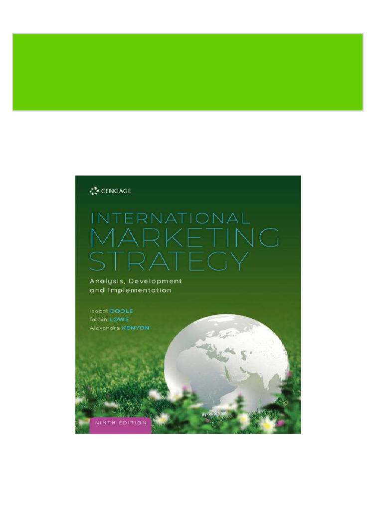 Instant Ebooks Textbook International Marketing Strategy: Analysis, Development and ...