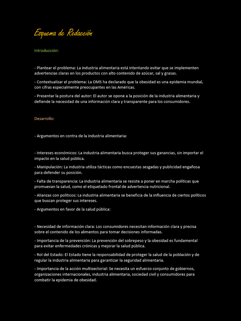 Esquema de Redacción TB2 | PDF | Autosuperación | Bienestar