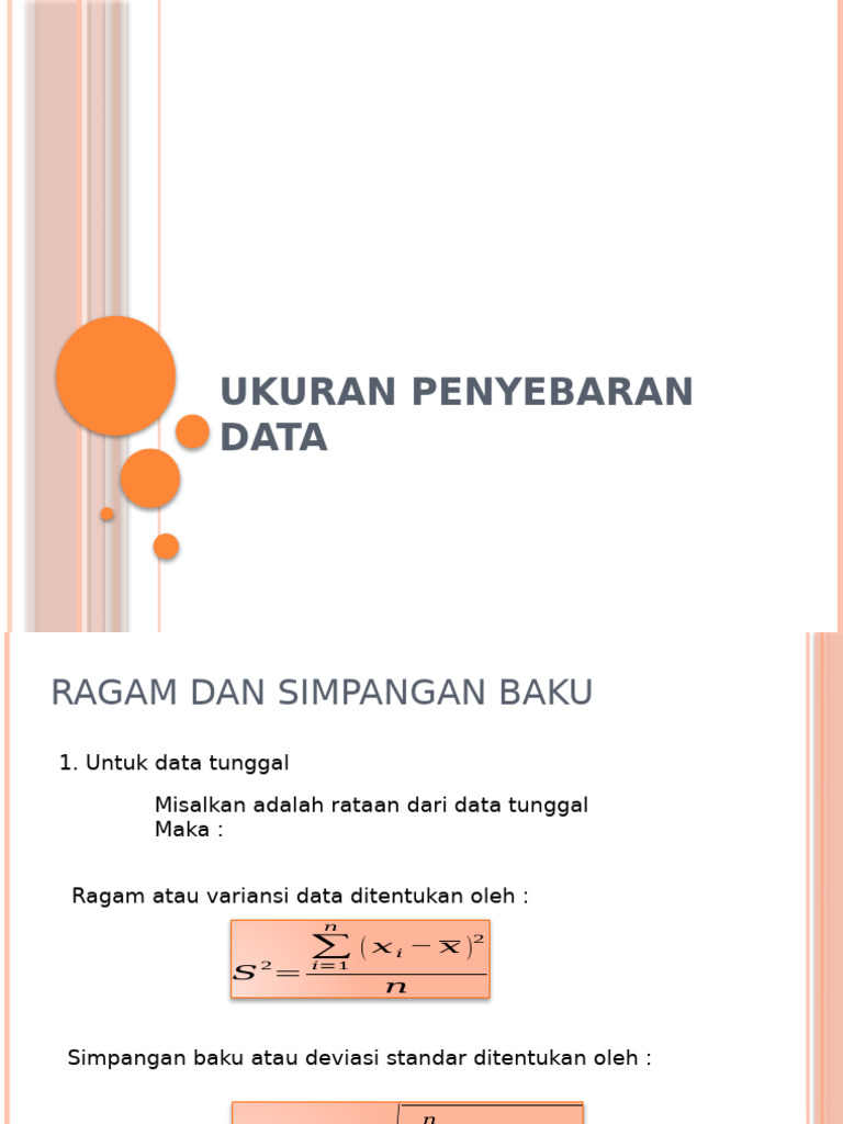 Ragam Dan Simpangan Baku Data Tunggal | PDF