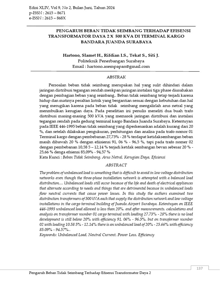 1840-Article Text-Trafo T. Kargo Juanda | PDF | Teknologi & Rekayasa
