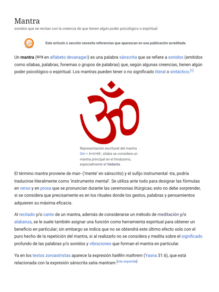El Poder Espiritual de los Mantras | PDF | Mantra | Filosofía india