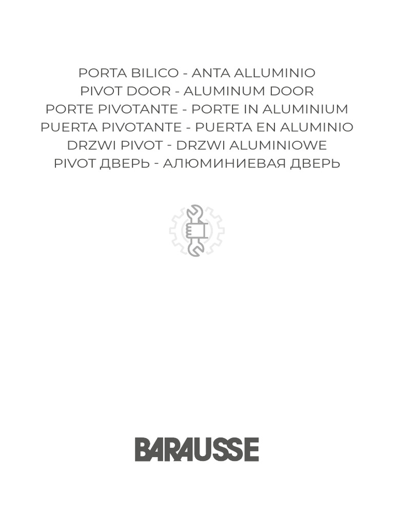 Barausse Assembly Instructions Pivot Door Aluminum Door | PDF | Aluminio