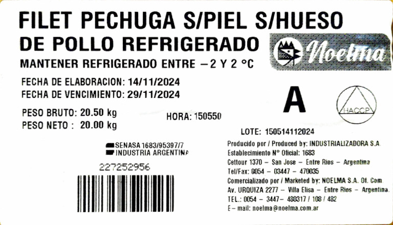 Filet de Pechuga de Pollo Refrigerado | PDF