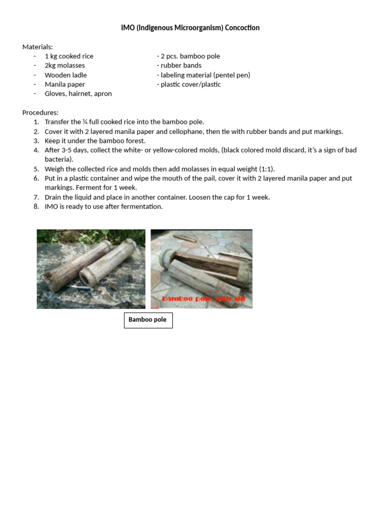 How to Make Indigenous Microorganism Concoction | PDF