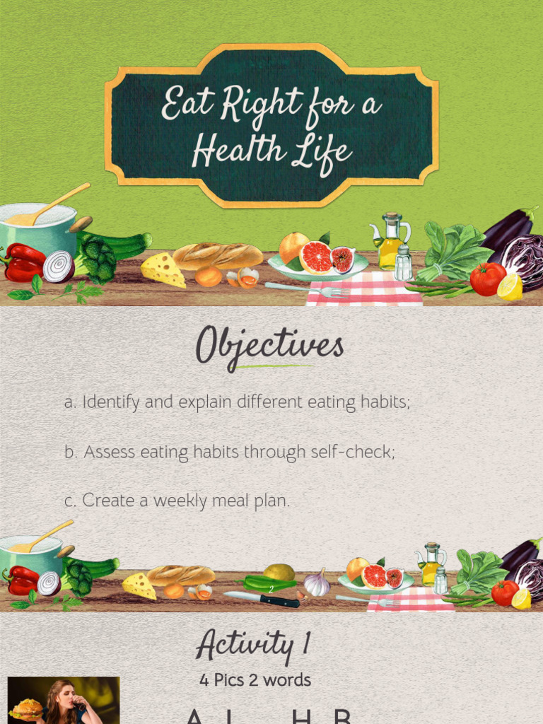 Eat Right For A Health Life | PDF | Eating | Meal