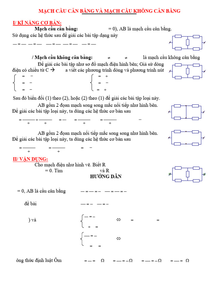 Chuyen de Mach Cau Vat Ly 9 | PDF