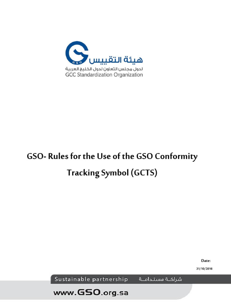 GSO - Rules For The Use of The GSO Conformity Tracking Symbol-GCTS ...