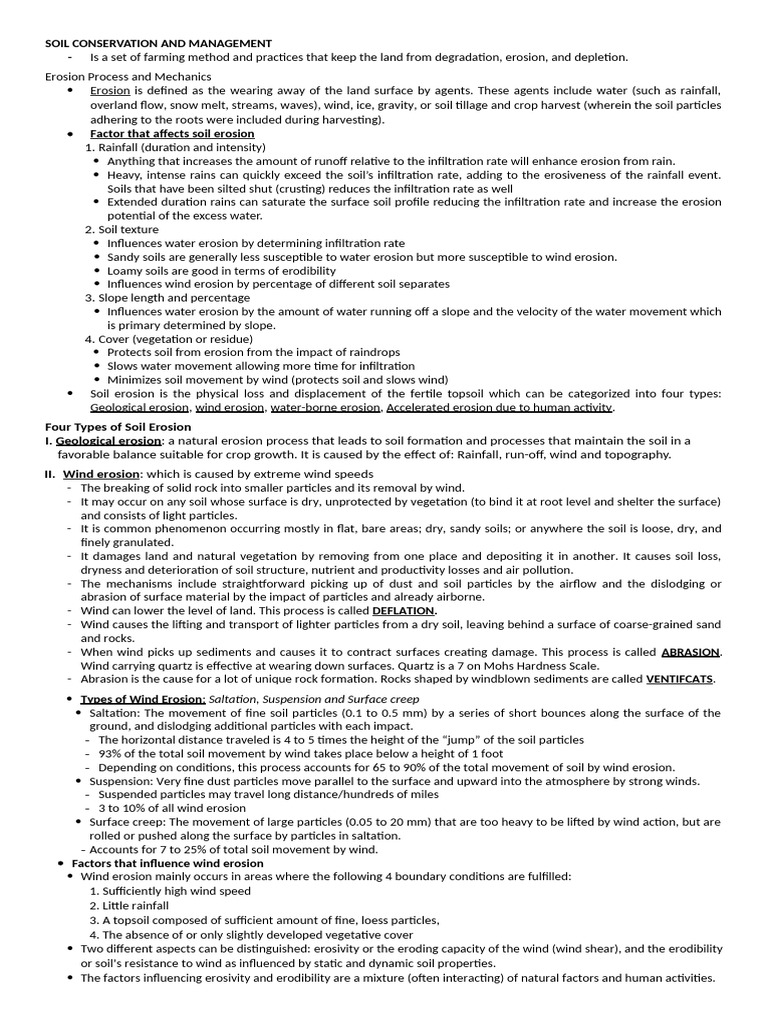 Soil Conservation and Management | PDF | Erosion | Surface Runoff