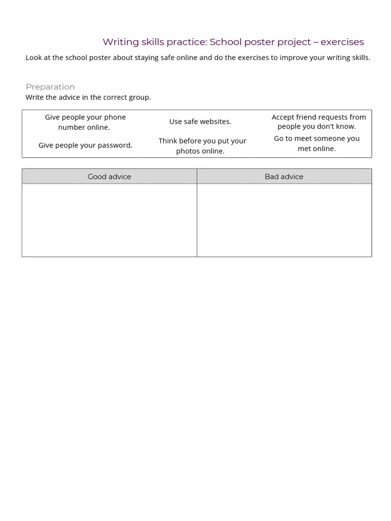 School Poster Project - Exercises - PDF 20240921 153820 0000 | PDF ...