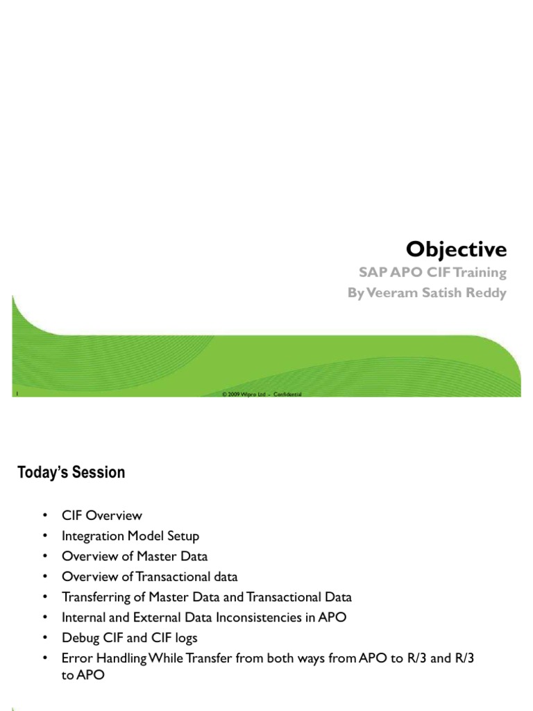 Sap Apo Cif Training Pdf Information Technology Computer Engineering