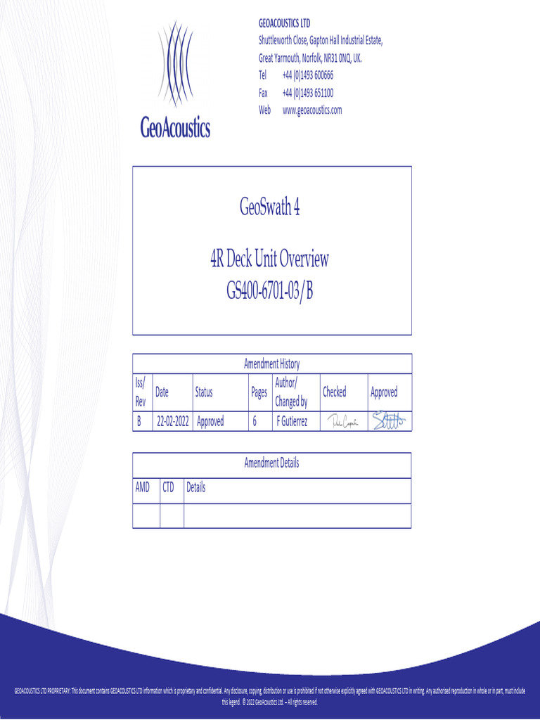 GS400-6701-03 - B (4R Deck Unit Overview) | PDF | Computer Hardware | Computer Science