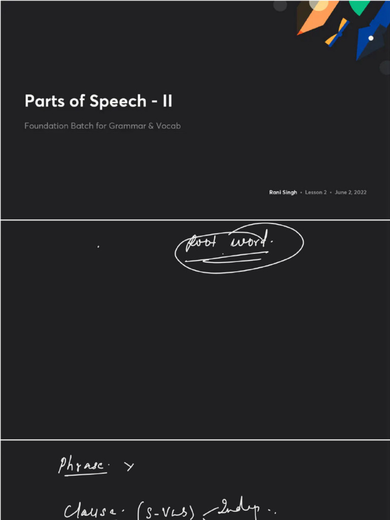 Parts of Speech II With Anno | PDF