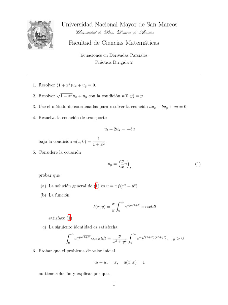 PD 2 Edp 2024 2 | PDF | Ecuaciones | Valores propios y vectores propios