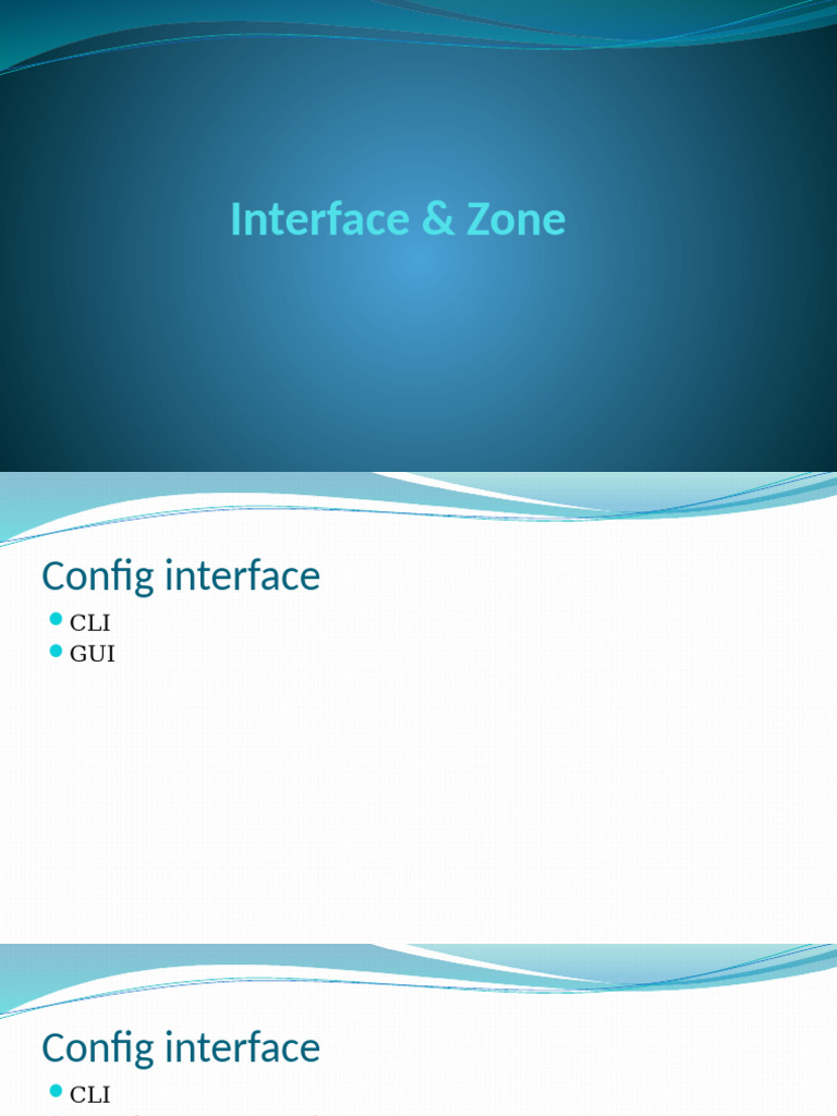 5-FW Interface & Zone | PDF | Computers