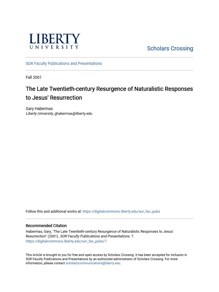 The Late Twentieth-Century Resurgence of Naturalistic Responses | PDF ...