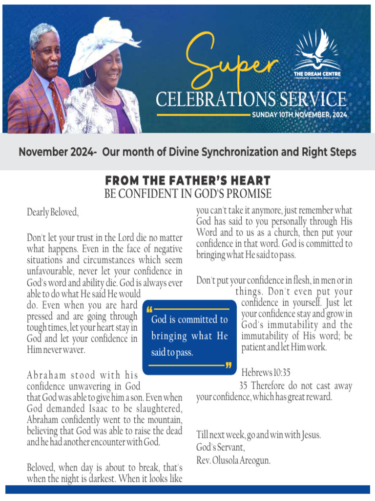 Pep Pamphlet 10TH November 2024 | PDF | God | Jesus