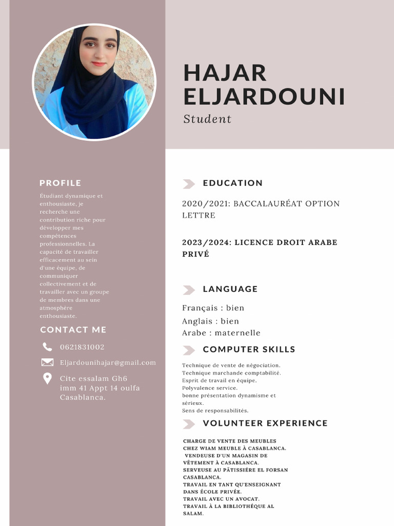 Copie de White Simple Student CV Resume - 20240701 - 025503 - 0000 | PDF