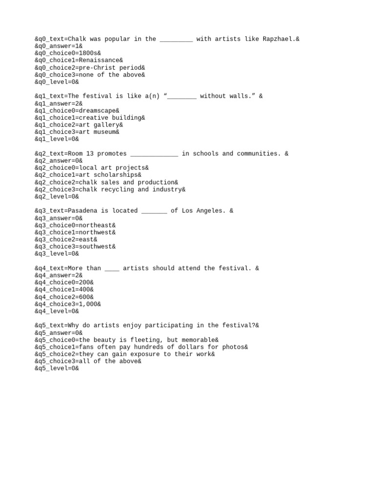 Quizmaker Sample1 | PDF