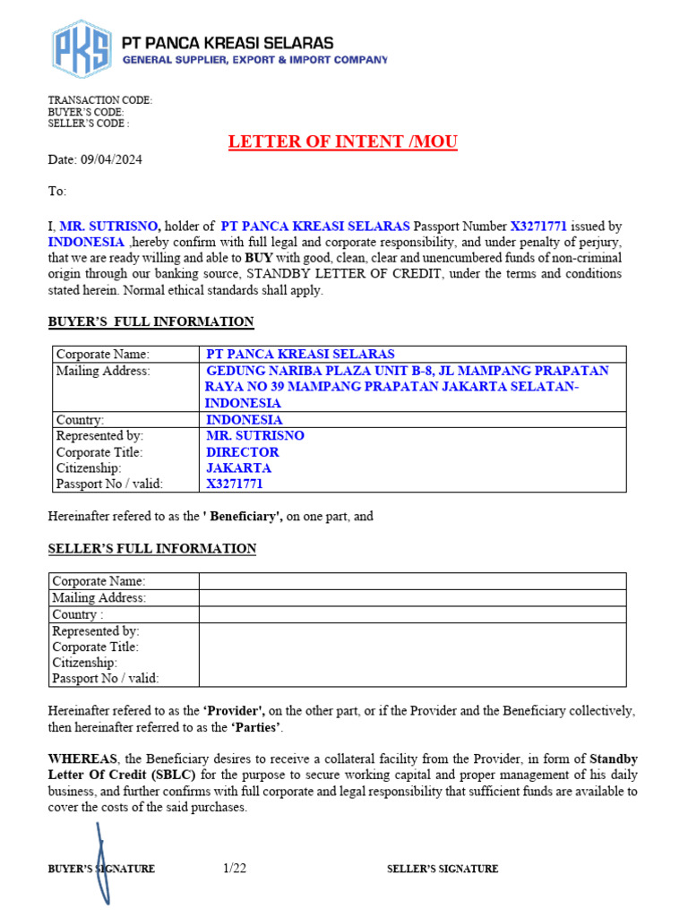 Barclays Bank SBLC Doa - Pks.charles To Baba Uk | PDF | Letter Of ...
