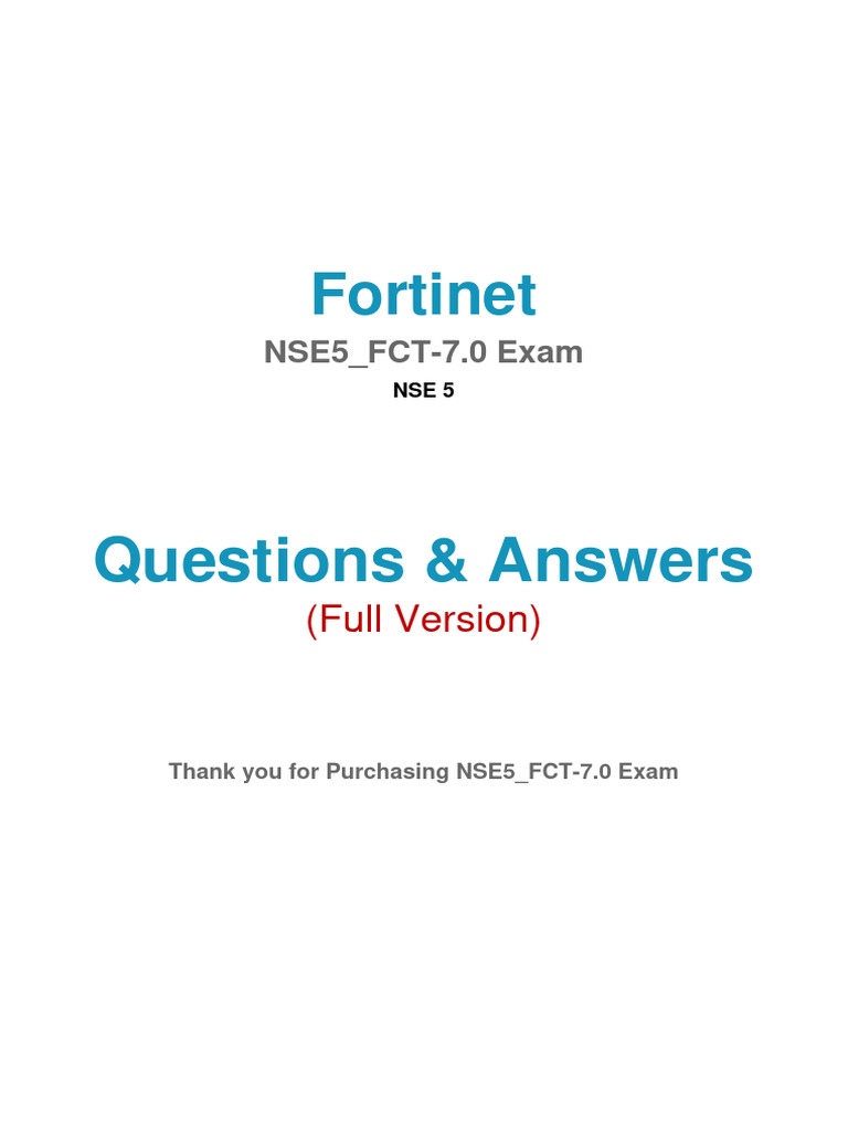 NSE5 - FCT 7.0 Full File Nwvqwo | PDF | Antivirus Software | Proxy Server