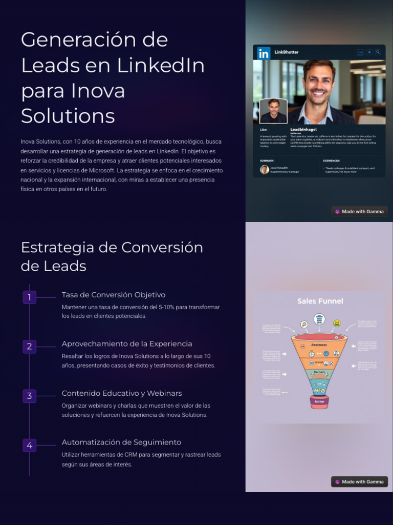 Generacion de Leads en LinkedIn para Inova Solutions | PDF | Conferencia web | Business